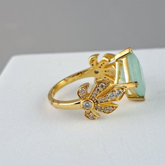 Hespera | Jewelry | Hespera Art Deco Style Amazonite Ring | Poshmark
